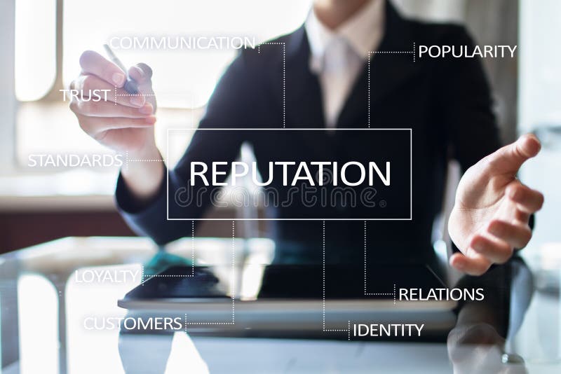 Reputation and Customer Relationship Business Concept on Virtual Screen ...