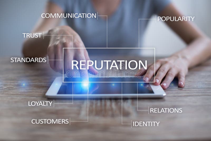 Reputation and Customer Relationship Business Concept on Virtual Screen ...