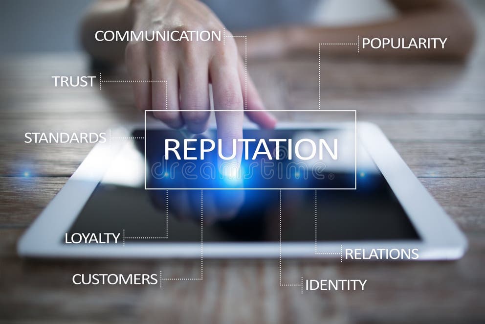 Reputation and Customer Relationship Business Concept on Virtual Screen ...