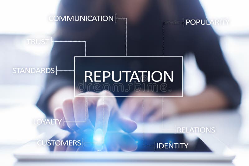 Reputation and Customer Relationship Business Concept on Virtual Screen ...