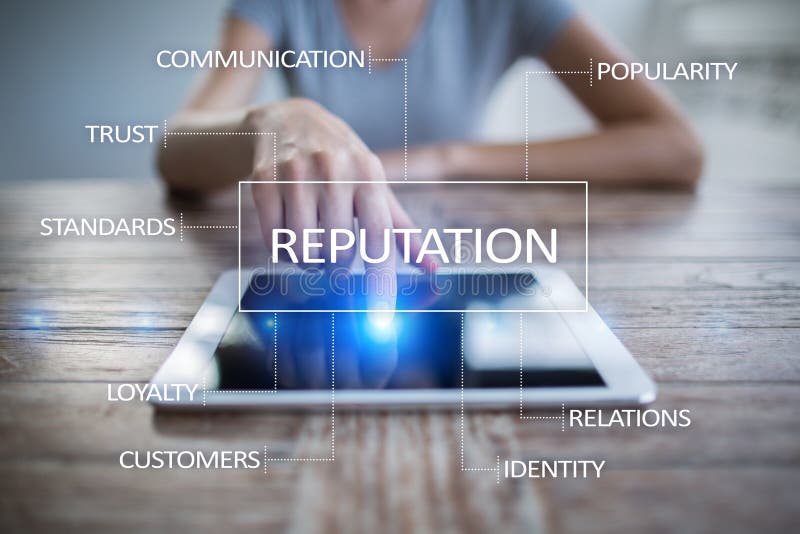 Reputation and Customer Relationship Business Concept on Virtual Screen ...