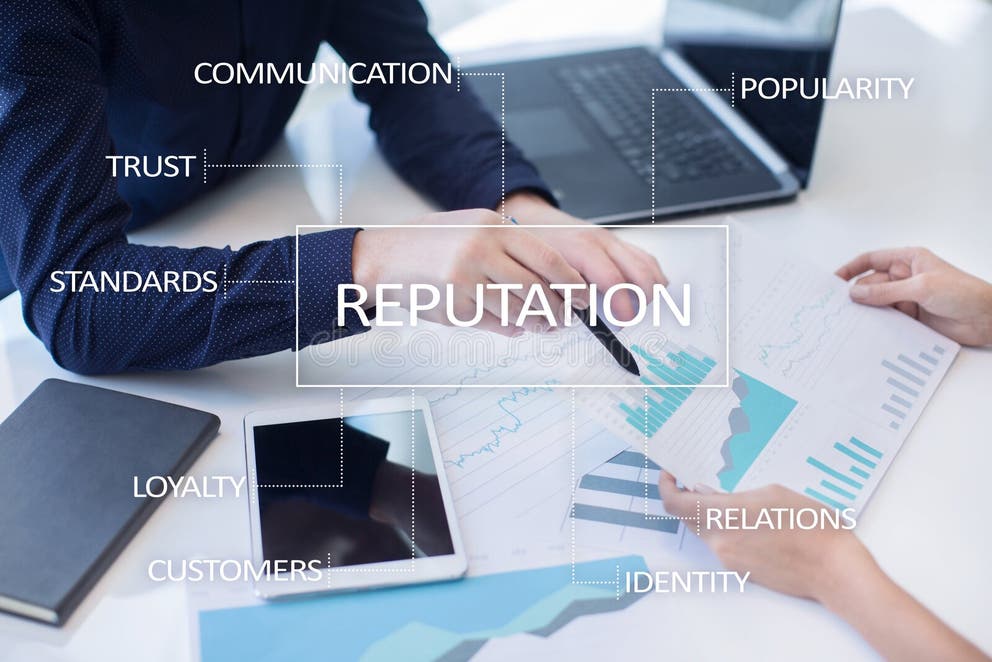 Reputation and Customer Relationship Business Concept on Virtual Screen ...
