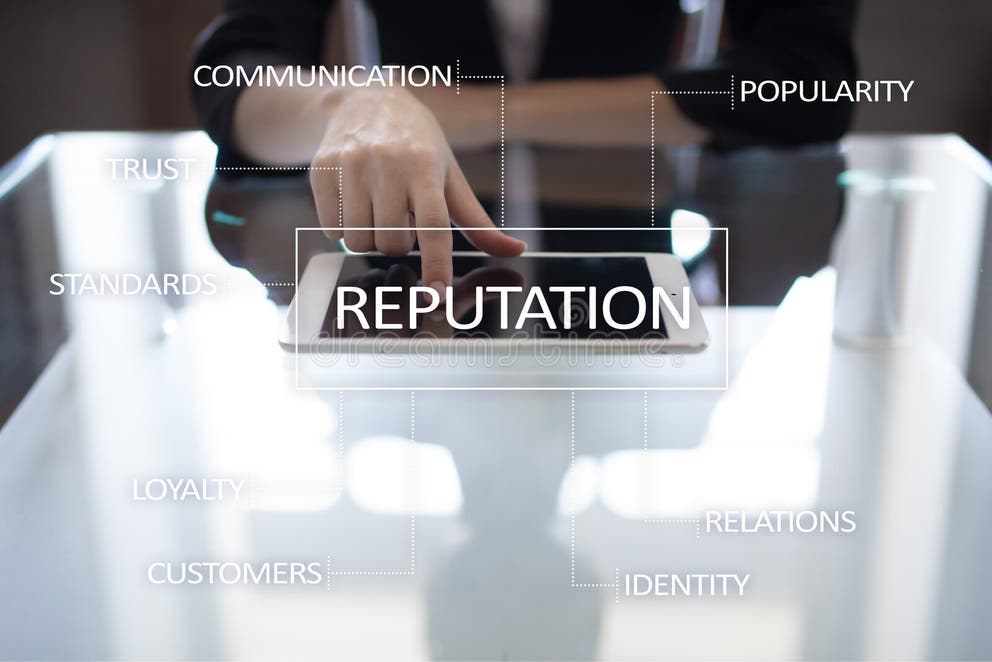Reputation and Customer Relationship Business Concept on Virtual Screen ...
