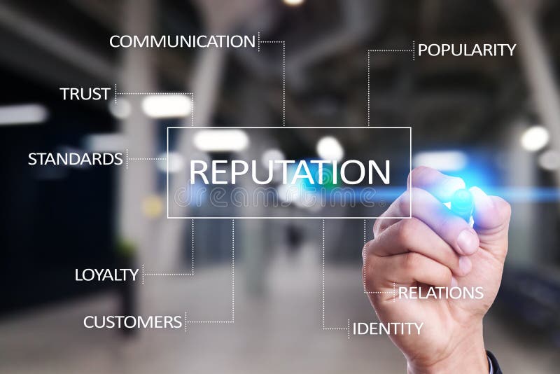 Reputation and Customer Relationship Business Concept on Virtual Screen ...