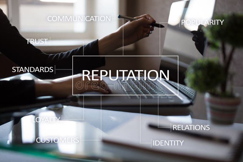 Reputation and Customer Relationship Business Concept on Virtual Screen ...