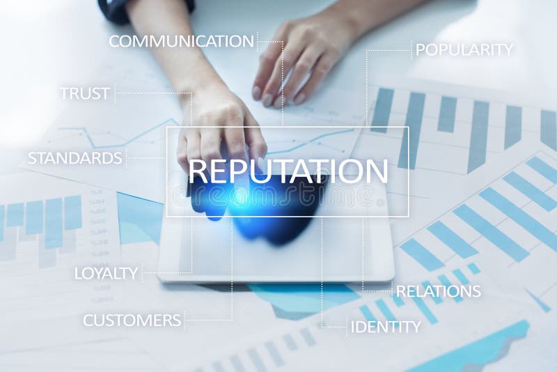 Reputation and Customer Relationship Business Concept on Virtual Screen ...