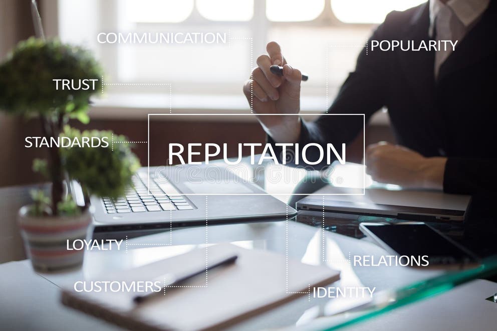 Reputation and Customer Relationship Business Concept on Virtual Screen ...