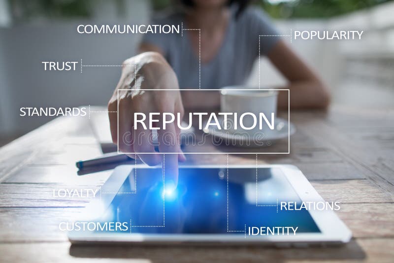 Reputation and Customer Relationship Business Concept on Virtual Screen ...