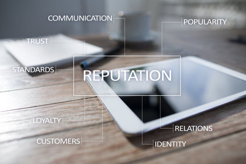 Reputation and Customer Relationship Business Concept on Virtual Screen ...
