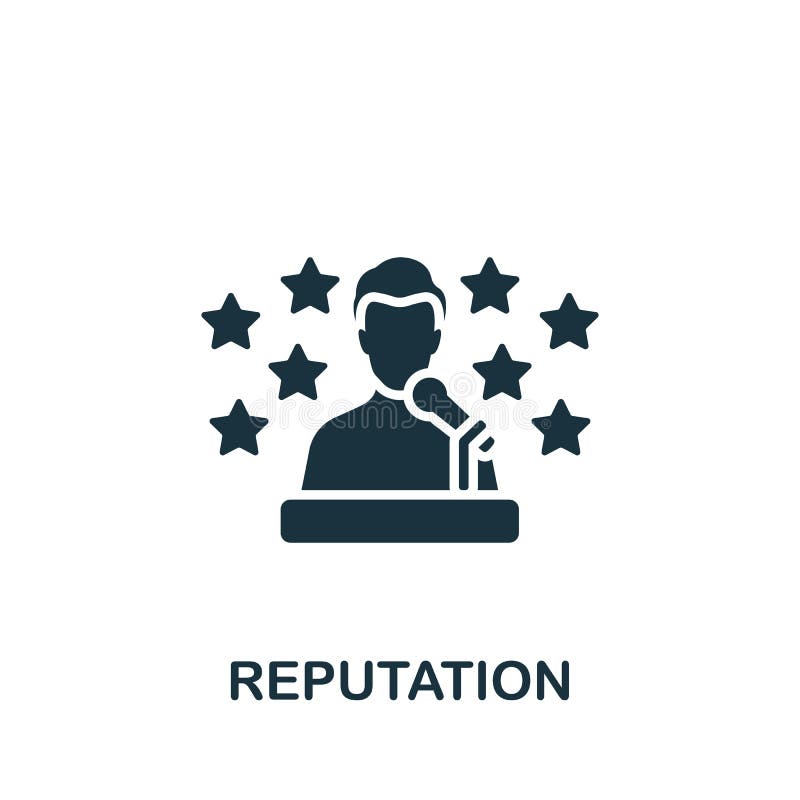 Reputation Icon. Monochrome Simple Community Icon for Templates, Web ...