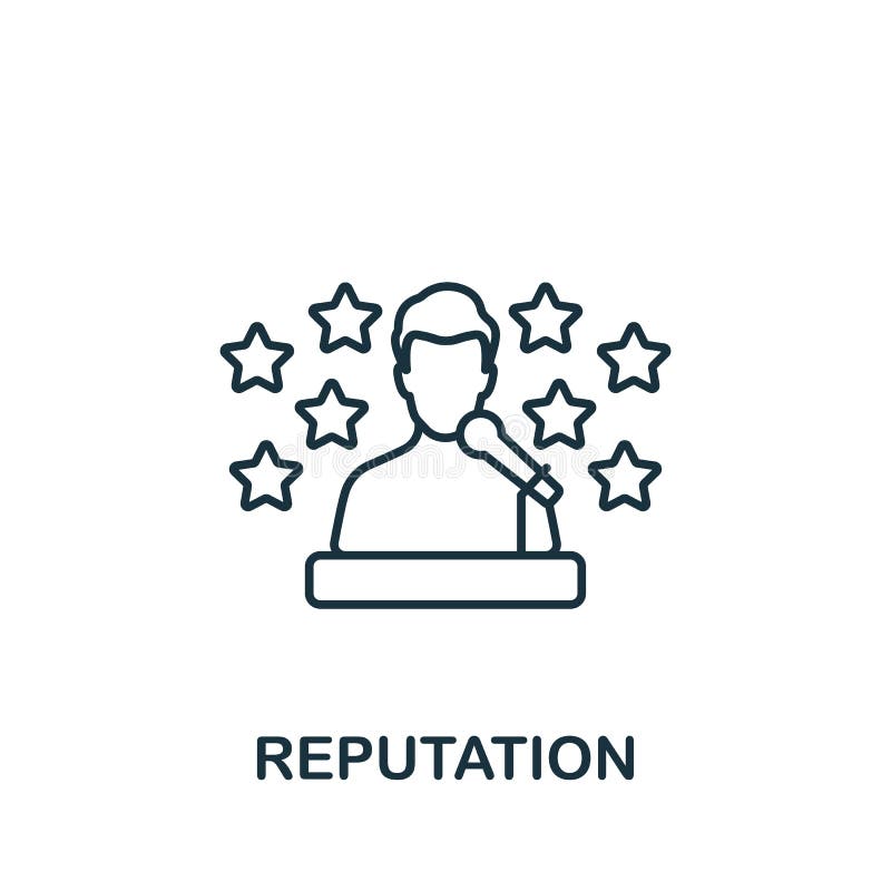 Reputation Icon. Monochrome Simple Community Icon for Templates, Web ...