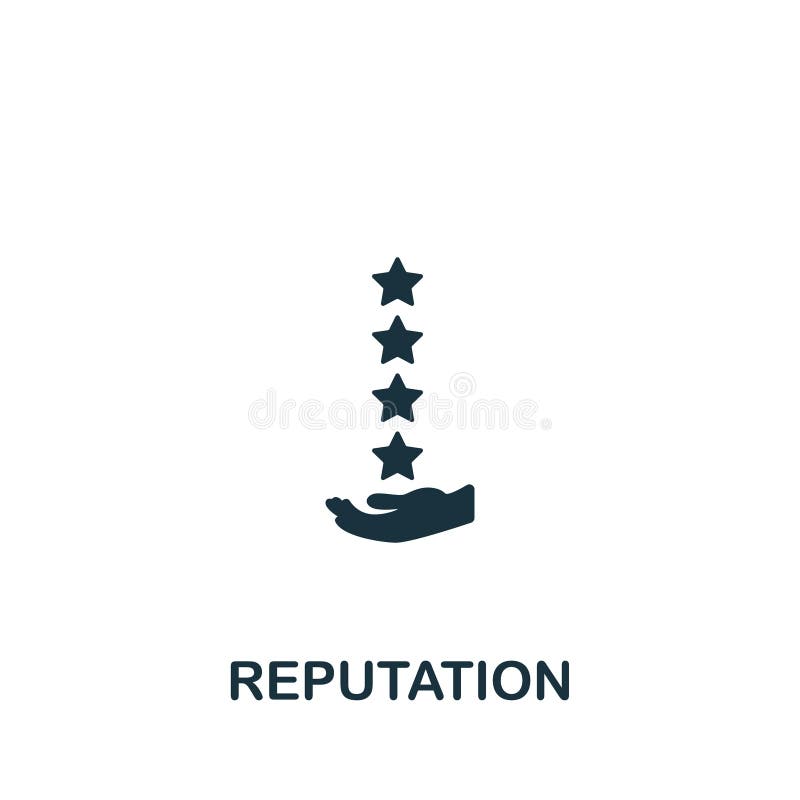 Reputation Icon. Monochrome Simple Sign from Core Values Collection ...