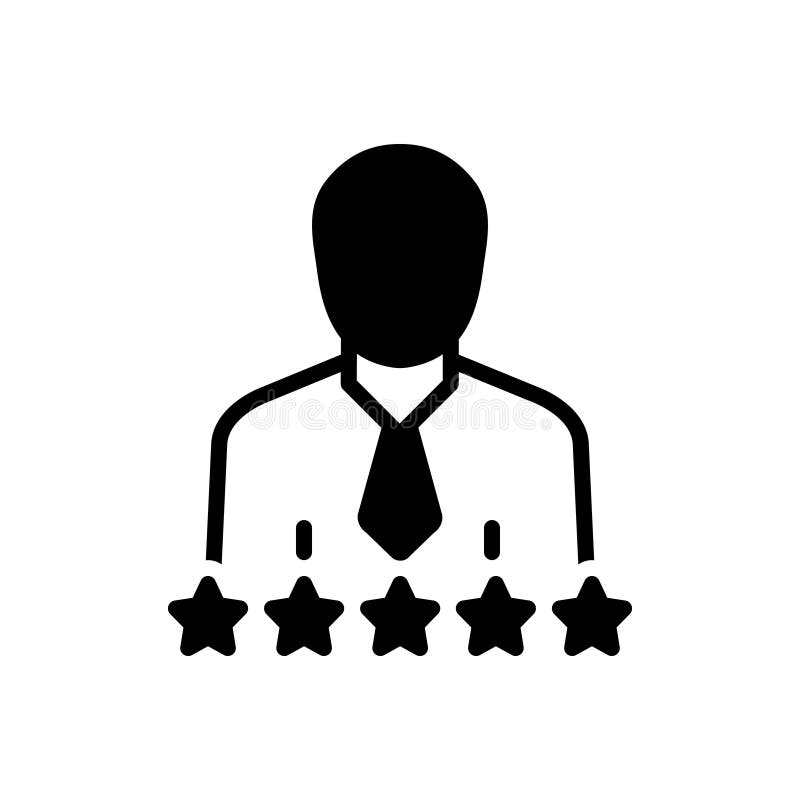 Black Solid Icon for Reputation, Fame and Honor Stock Vector ...