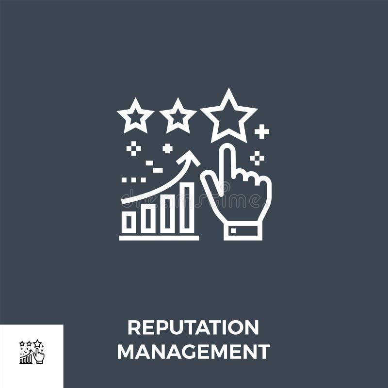 Reputation Management Line Icon Stock Vector - Illustration of design ...