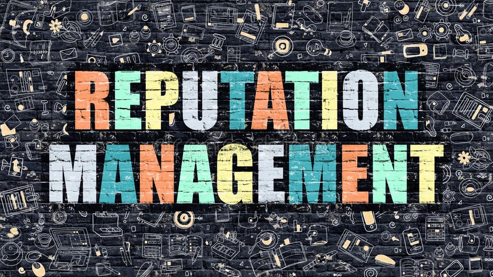 Reputation Management in Multicolor. Doodle Design. Stock Illustration ...
