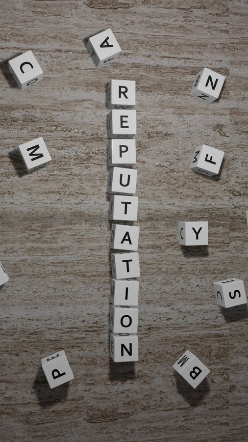 Reputation Spelled Using Black Letter Blocks Stock Image - Image of ...