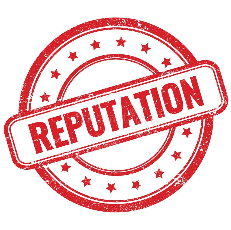 REPUTATION Text Written on Black Vintage Round Stamp Stock Illustration ...