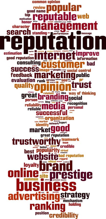 Reputation word cloud stock vector. Illustration of advertising - 232845108