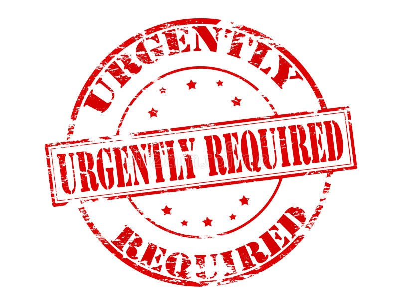 Requerido urgente stock de ilustración. Ilustración de nectarous - 92047349