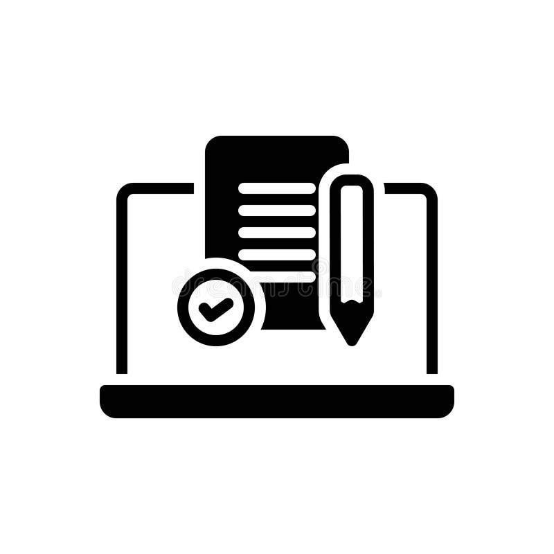 Black Solid Icon for Request Clarification, Request and Text Stock ...