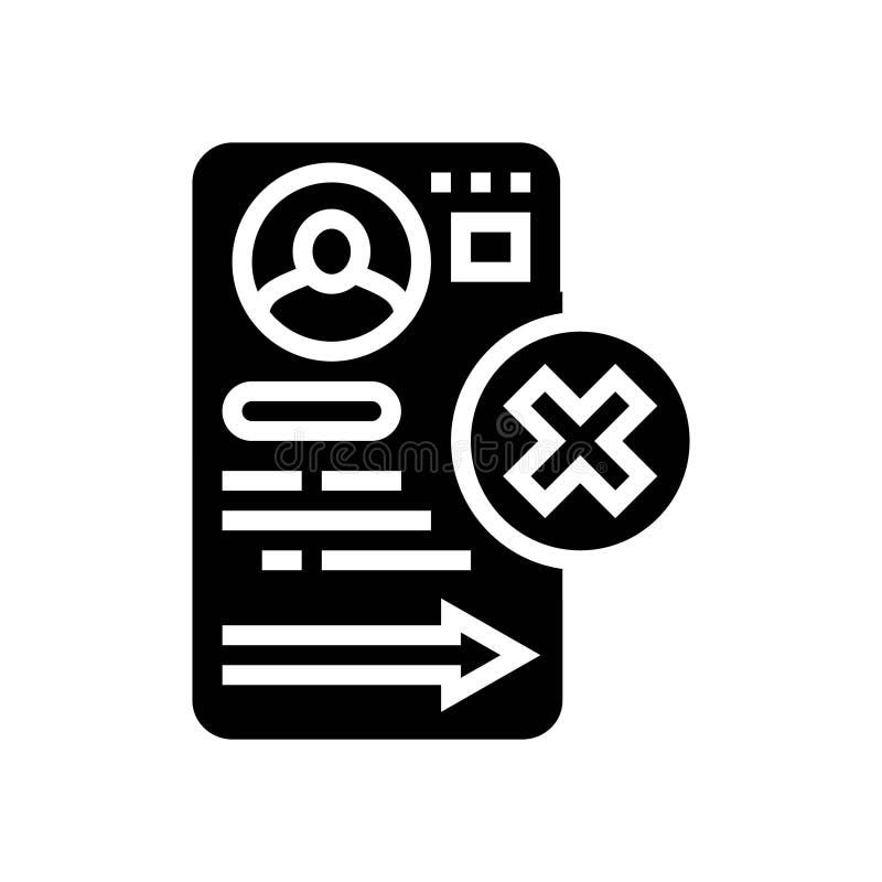 Request Closed Glyph Icon Vector Illustration Stock Illustration ...