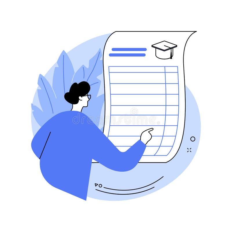 Request High School Transcript Isolated Cartoon Vector Illustrations ...