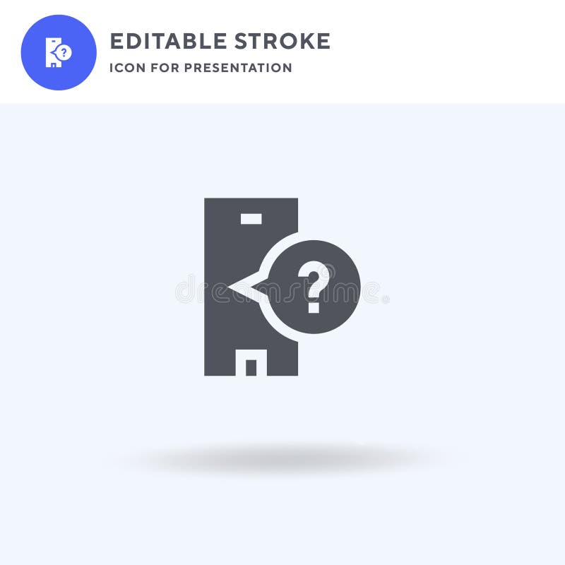 Request Icon Vector, Filled Stock Vector - Illustration of bubble ...