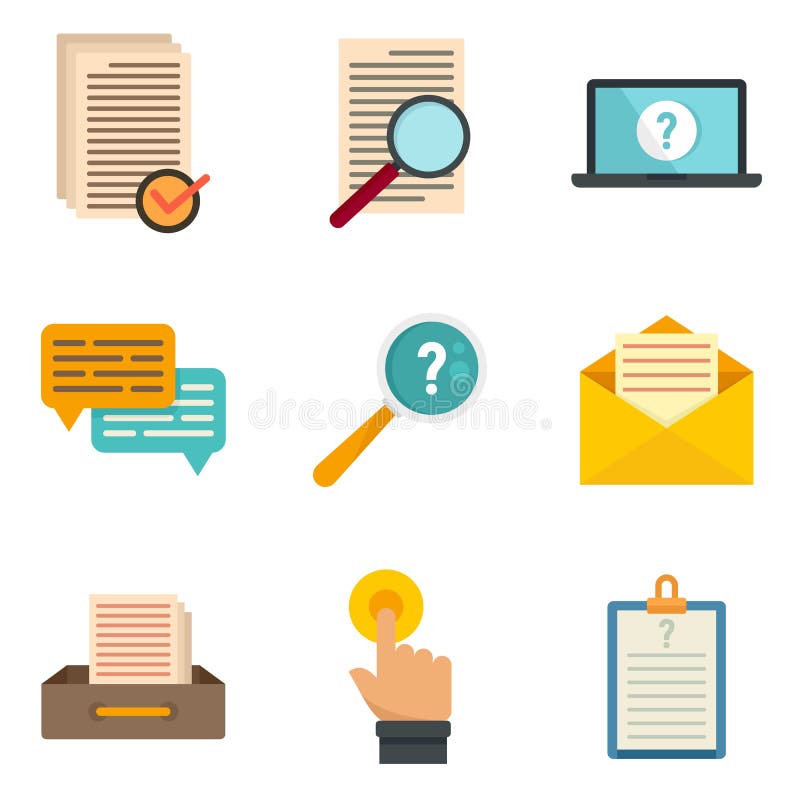 Request Icons Set Outline Vector. Friend Computer Stock Vector ...