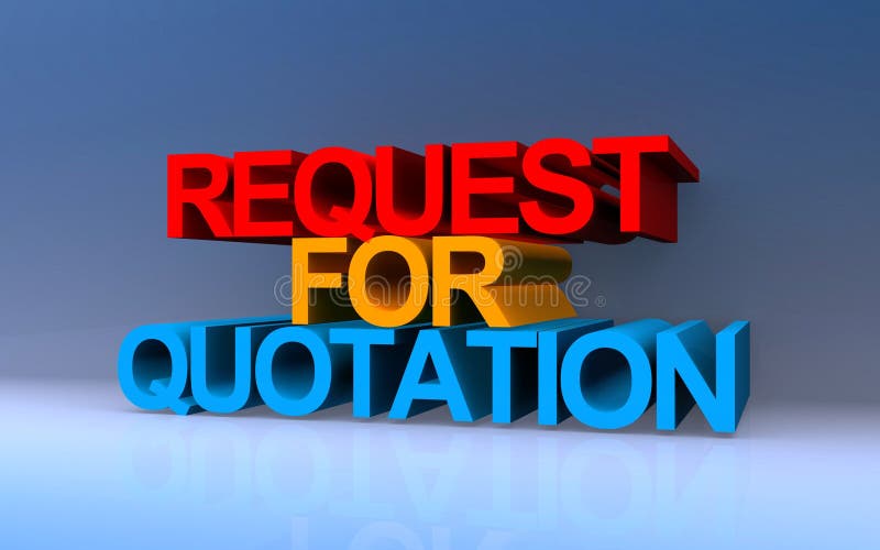 Request for Quotation on Blue Stock Illustration - Illustration of sign ...