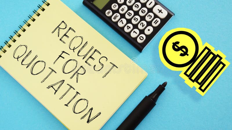 Request for Quotation is Shown Using the Text Stock Photo - Image of ...