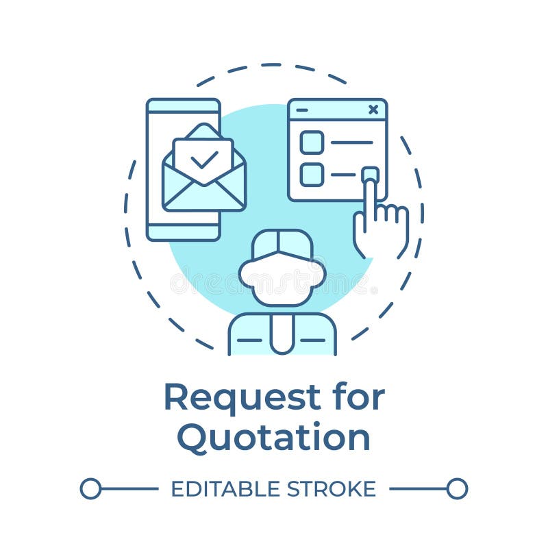 Request for Quotation Soft Blue Concept Icon Stock Vector ...