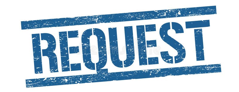 REQUEST Text on Blue Vintage Lines Stamp Stock Illustration ...