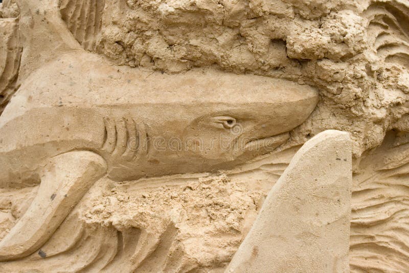Requin de sable photo stock. Image du soleil, beau, sculpture - 6863238