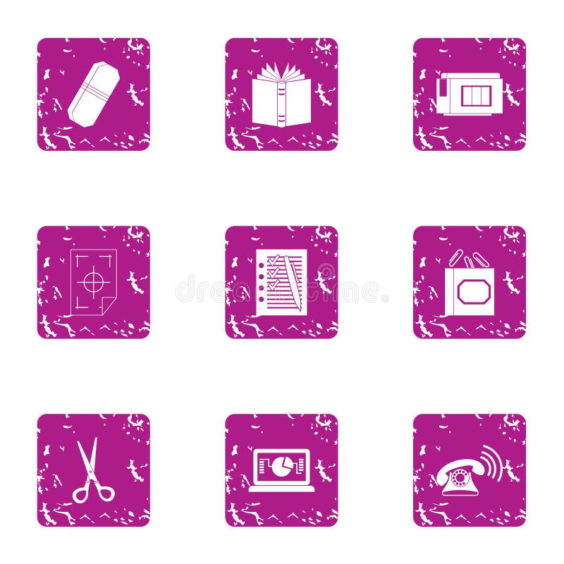 Reconnaissance Icons Set, Simple Style Stock Vector - Illustration of ...