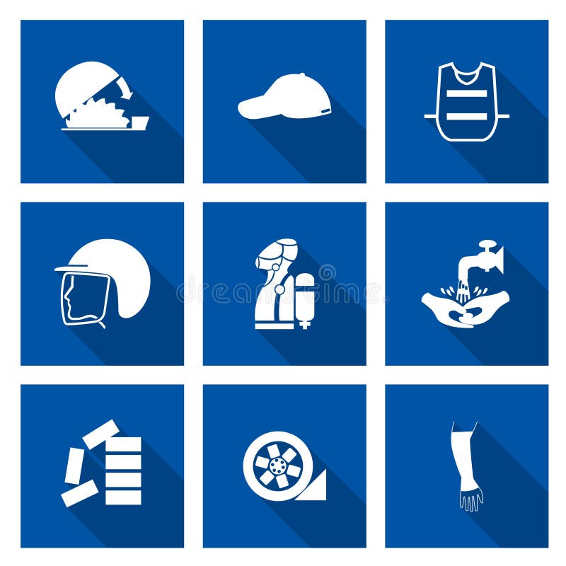 Required Personal Protective Equipment (PPE) Symbol,Safety Icon,Vector ...