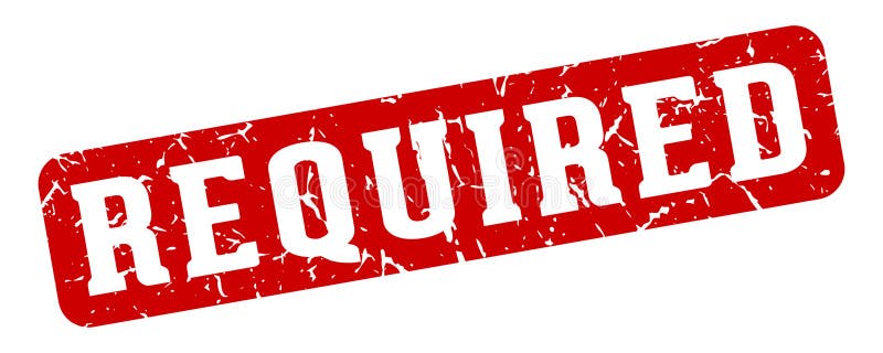 Required Rectangular Sign. Required Stamp Stock Vector - Illustration ...