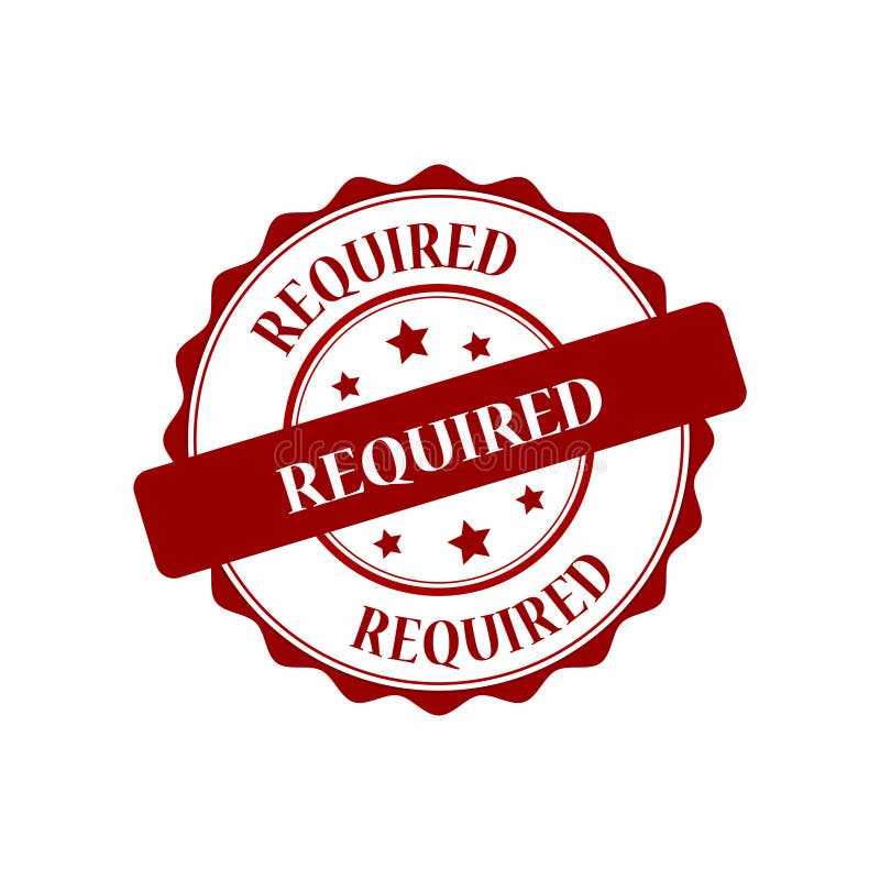 Required Stamp Illustration Stock Vector - Illustration of icon, design ...