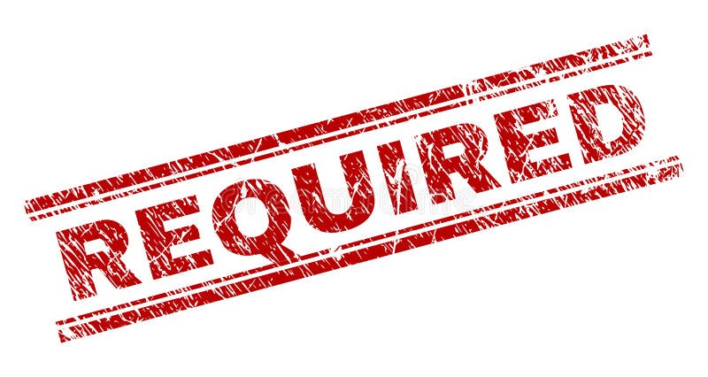 Grunge REQUIRED Framed Rounded Rectangle Stamp Stock Vector ...