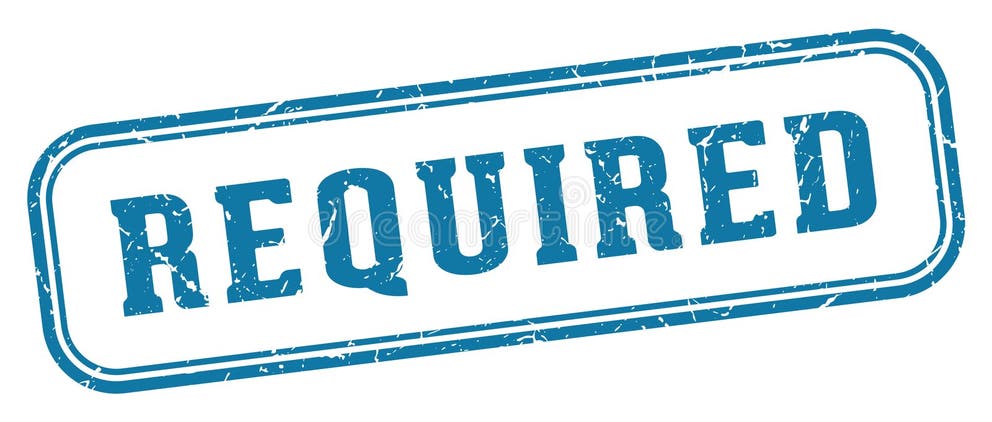 Required Stamp. Required Rectangular Stamp on White Background Stock ...