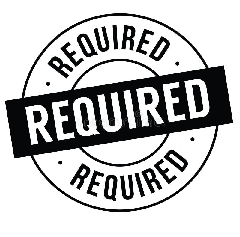 Required stamp on white stock vector. Illustration of aged - 124219575