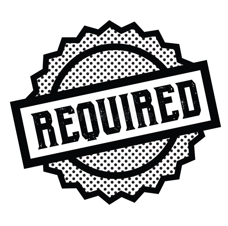 Required stamp on white stock vector. Illustration of aged - 124219575