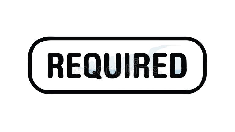 REQUIRED Text Stamp or Label Icon for Forms and Fields, Vector Design ...