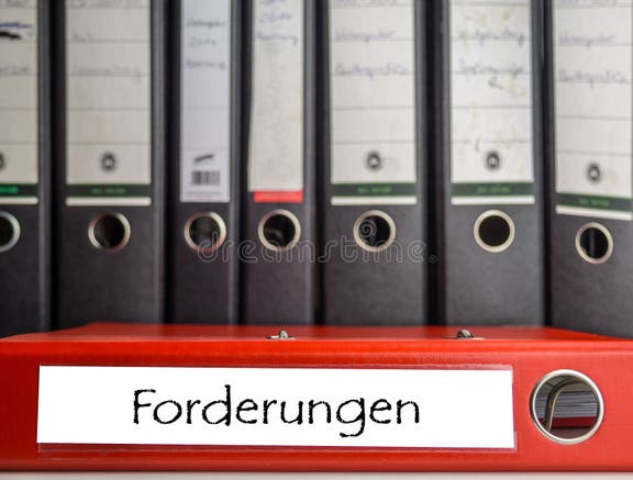 Requirement for File Folders in German Stock Image - Image of ...