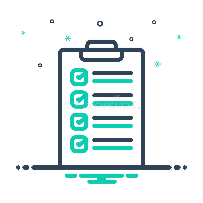 Mix Icon for Requirement, Need and Clipboard Stock Vector ...