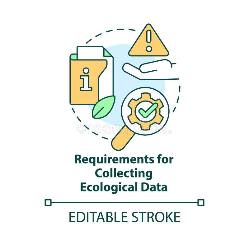 Requirements for Collecting Ecological Data Concept Icon Stock Vector ...