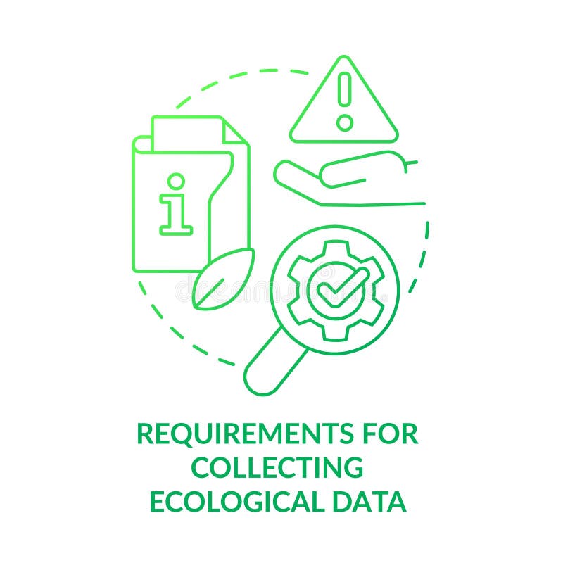 Requirements for Collecting Ecological Data Green Gradient Concept Icon ...