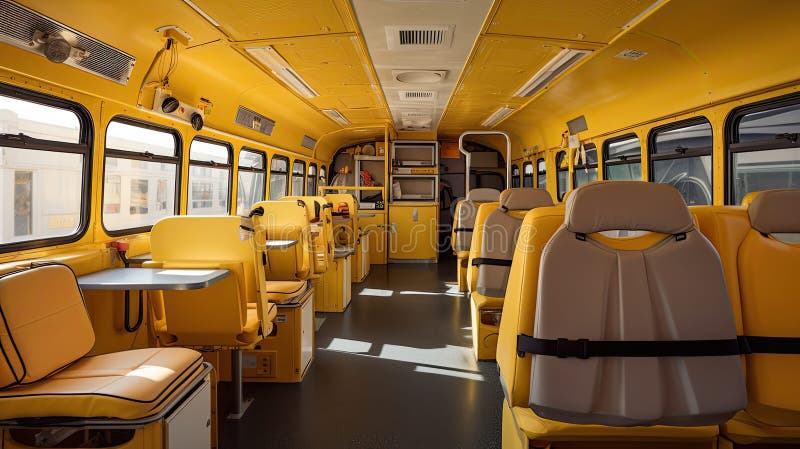 Requirements School Bus Interior Stock Illustration - Illustration of ...