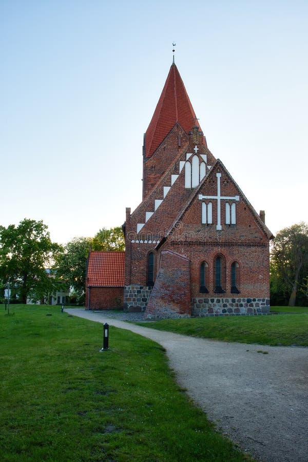Walking Path Next To Church in Rerik, Germany Stock Image - Image of ...
