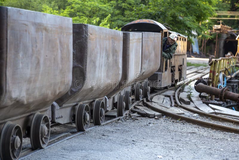 Underground Mining Locomotive for Transporting Editorial Stock Image ...