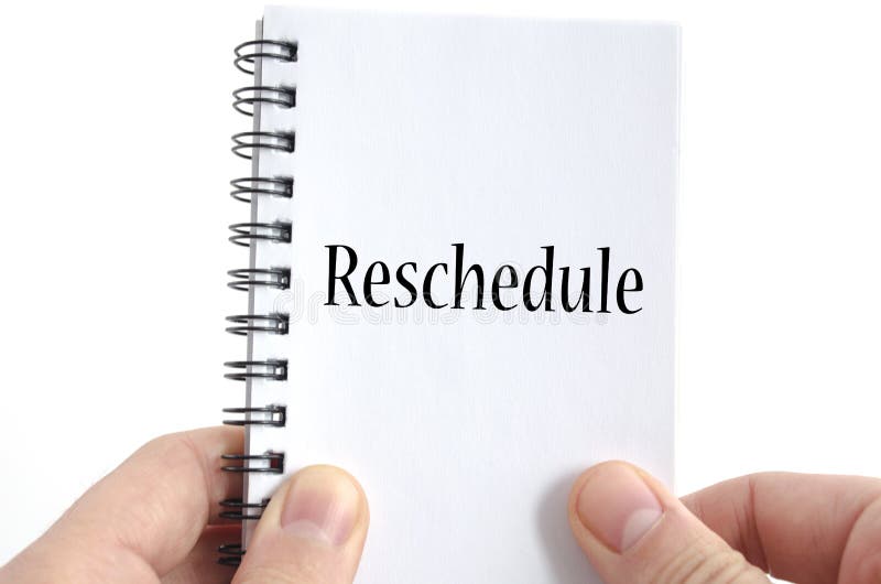 Reschedule text concept stock image. Image of background - 89526925